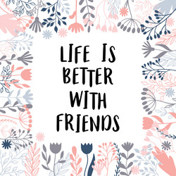 Different but best friends inspirational Vector Image