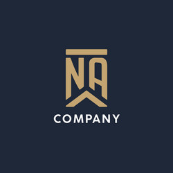 Letter na wedding monogram logo design Royalty Free Vector