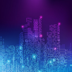 Abstract futuristic background digital building Vector Image
