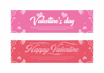 Pink color of valentine banner design Royalty Free Vector
