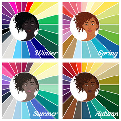 Best colors for autumn spring summer winter Vector Image