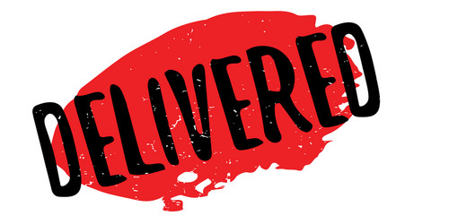 Delivered rubber stamp Royalty Free Vector Image