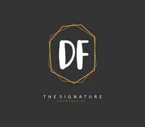 Df initial letter handwriting and signature logo Vector Image