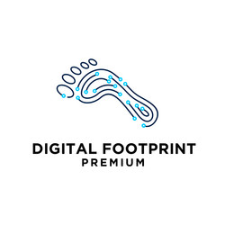 Digital footprint logo icon design Royalty Free Vector Image