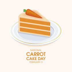 National carrot cake day poster Royalty Free Vector Image