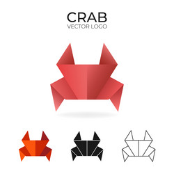 Origami logo and icon with sparrow Royalty Free Vector Image