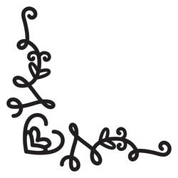 Filigree Heart Corner Border