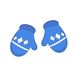 Cartoon mittens colorful winter doodles Royalty Free Vector