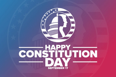 Happy constitution day and citizenship Royalty Free Vector