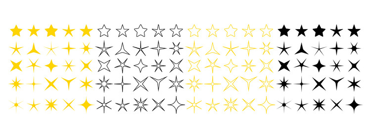 Stars of various sizes arranged in a circle round Vector Image