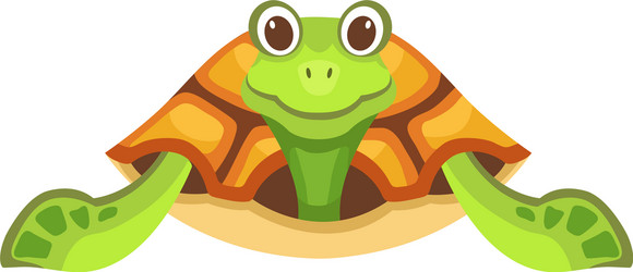 Beautiful turtle icon cartoon style Royalty Free Vector