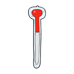 Comic cartoon thermometer Royalty Free Vector Image