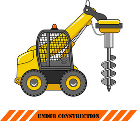 Drilling equipment heavy construction machines Vector Image