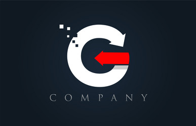 G alphabet letter blue red logo icon design Vector Image