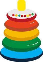 Pyramid stack toy Royalty Free Vector Image - VectorStock