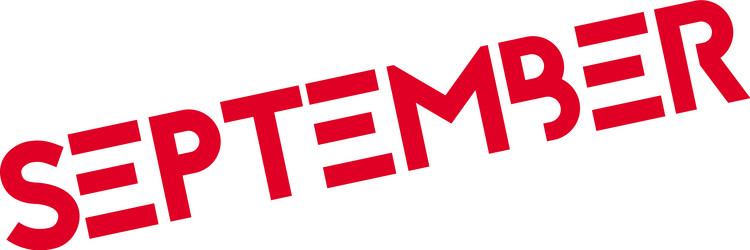 September rubber stamp Royalty Free Vector Image