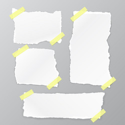 Torn square paper set Royalty Free Vector Image