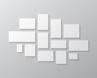 Empty collage thirteen images and photos Vector Image