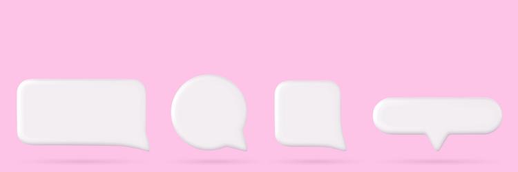 3d chat dialog speech box with star rating Vector Image