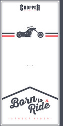 Chopper custom motorcycle theme flyer template Vector Image
