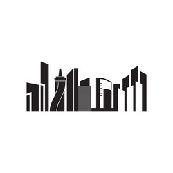 City scape building logo design template Vector Image