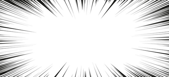 Comic book action lines speed manga frame Vector Image