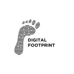 Digital footprint logo icon design Royalty Free Vector Image