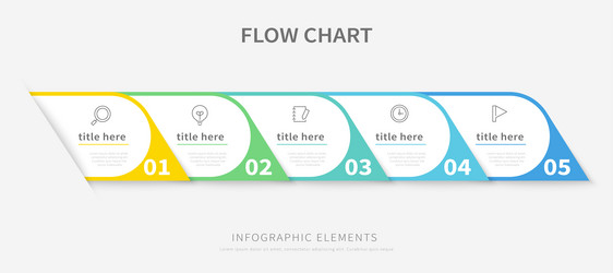 Flow chart infographic elements Royalty Free Vector Image