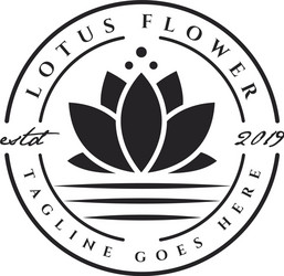 Geometric lotus flower logo Royalty Free Vector Image