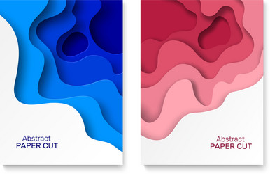 Set of for color paper cut out butterflies Vector Image