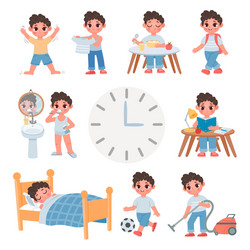 Daily routine activities Royalty Free Vector Image