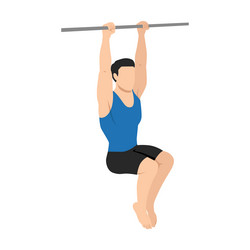 Man dong the tuck l hang exercise Royalty Free Vector Image