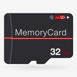Top view of micro sd memory card isolated Vector Image