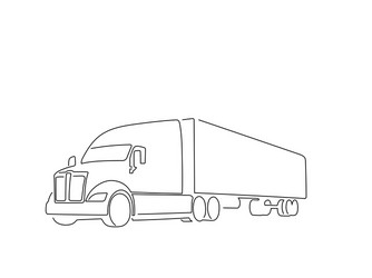 Logistics line drawing Royalty Free Vector Image