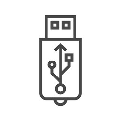Usb type c line icon Royalty Free Vector Image