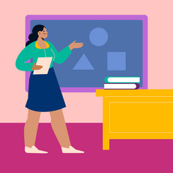 Hand drawn professor cartoon Royalty Free Vector Image