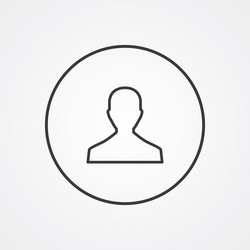 Profile icon white on the blue background Vector Image
