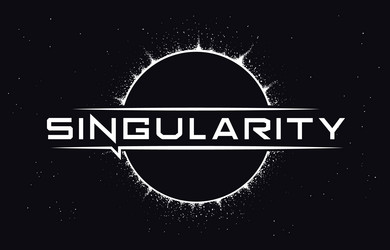 Singularity logo of black hole Royalty Free Vector Image