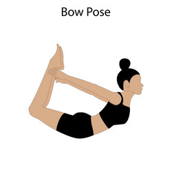 Half bow pose yoga workout outlet healthy Vector Image