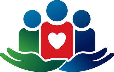 Group care logo icon design Royalty Free Vector Image