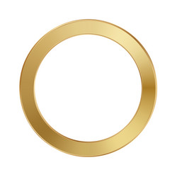 Golden ring gold circle frame Royalty Free Vector Image