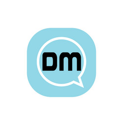 Initial letter logo dm template design Royalty Free Vector