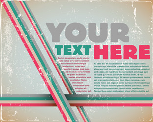 Retro page layout Royalty Free Vector Image - VectorStock