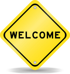 Yellow color transportation sign with word repeat Vector Image