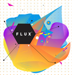 3d colorful wave background dynamic flux effect Vector Image