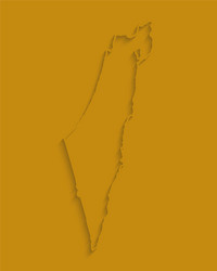 Map israel abstract inner shadow Royalty Free Vector Image