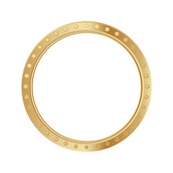 Golden ring gold circle frame Royalty Free Vector Image