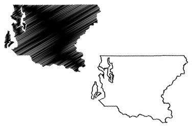 King county state washington us united Royalty Free Vector