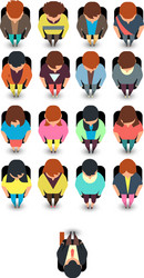 People Sitting Top View Vector Images (over 870)