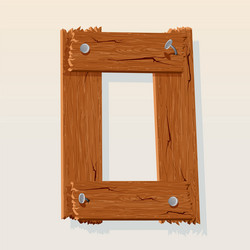Wooden frame Royalty Free Vector Image - VectorStock